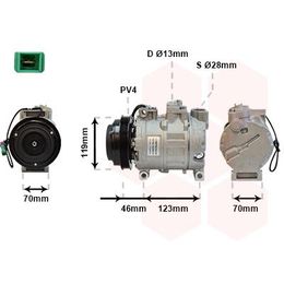 Van Wezel Kompressor, Klimaanlage 0300k015 f&uuml;r SKODA