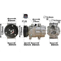 Van Wezel Kompressor, Klimaanlage 1800k378 f&uuml;r FORD