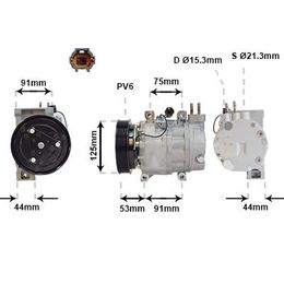 Van Wezel Kompressor, Klimaanlage 1300k259 f&uuml;r NISSAN