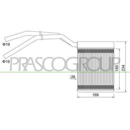 PRASCO W&auml;rmetauscher, Innenraumheizung fd424h001 f&uuml;r Ford Volvo