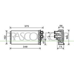 PRASCO W&auml;rmetauscher, Innenraumheizung pg520h001 f&uuml;r Peugeot