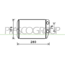 PRASCO W&auml;rmetauscher, Innenraumheizung ft930h001 f&uuml;r Fiat Peugeot