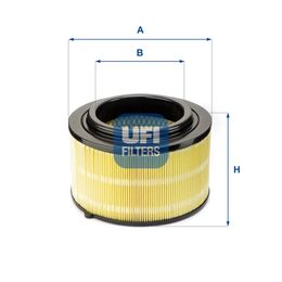 UFI Luftfilter 27b7400 Filtereinsatz 139mm f&uuml;r Ford MAZDA