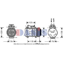 AKS DASIS Kompressor, Klimaanlage 851403n f&uuml;r MERCEDES-BENZ