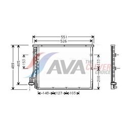 AVA QUALITY COOLING Kondensator, Klimaanlage bw5148 f&uuml;r ALPINA BMW