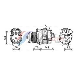 AVA QUALITY COOLING Kompressor, Klimaanlage bwak419 f&uuml;r BMW