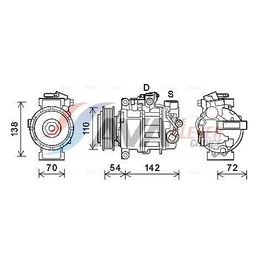 AVA QUALITY COOLING Kompressor, Klimaanlage bwak495 f&uuml;r BMW