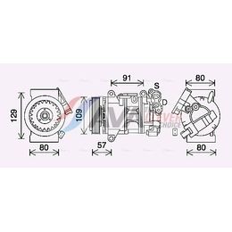 AVA QUALITY COOLING Kompressor, Klimaanlage peak407 f&uuml;r Vaughall Peugeot Opel Citro&euml;n