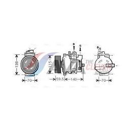 AVA QUALITY COOLING Kompressor, Klimaanlage aiak284 f&uuml;r Audi