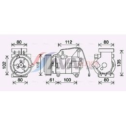 AVA QUALITY COOLING Kompressor, Klimaanlage mzak290 f&uuml;r MAZDA