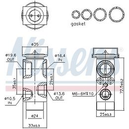 NISSENS Expansionsventil, Klimaanlage 999361 f&uuml;r FORD SEAT