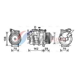 AVA QUALITY COOLING Kompressor, Klimaanlage bwak418 f&uuml;r BMW
