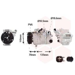 Van Wezel Kompressor, Klimaanlage 1801k705 f&uuml;r Ford