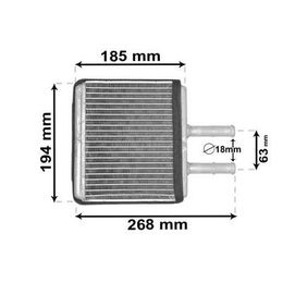 Van Wezel W&auml;rmetauscher, Innenraumheizung 08006042 f&uuml;r CHEVROLET