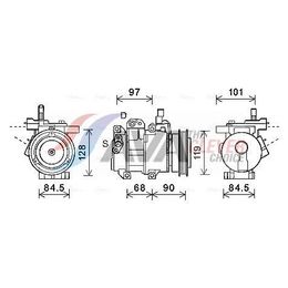 AVA QUALITY COOLING Kompressor, Klimaanlage kaak261 f&uuml;r KIA