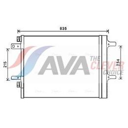 AVA QUALITY COOLING Kondensator, Klimaanlage cna5308d f&uuml;r PEUGEOT CITRO&Euml;N TOYOTA