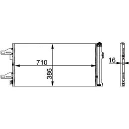 Mahle Kondensator, Klimaanlage ac363000p f&uuml;r Fiat Peugeot Vaughall Citro&euml;n/Peugeot