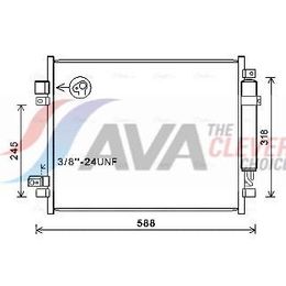 AVA QUALITY COOLING Kondensator, Klimaanlage dn5428d f&uuml;r NISSAN