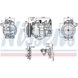 NISSENS Kompressor, Klimaanlage 891043 f&uuml;r RENAULT