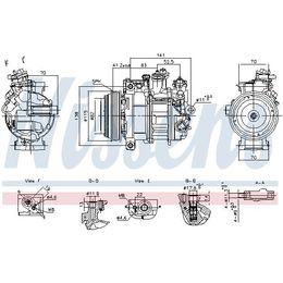 NISSENS Kompressor, Klimaanlage 890919 f&uuml;r Mercedes