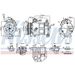 NISSENS Kompressor, Klimaanlage 891186 f&uuml;r JEEP