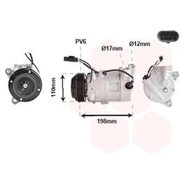 Van Wezel Kompressor, Klimaanlage 0601k704 f&uuml;r BMW