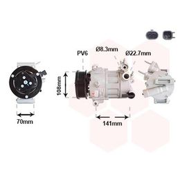 Van Wezel Kompressor, Klimaanlage 1801k733 f&uuml;r Ford