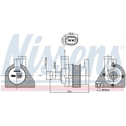 NISSENS Zusatzwasserpumpe 832110 f&uuml;r Skoda