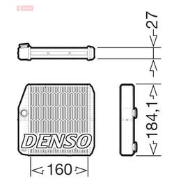 DENSO W&auml;rmetauscher, Innenraumheizung drr09076 f&uuml;r Opel Fiat