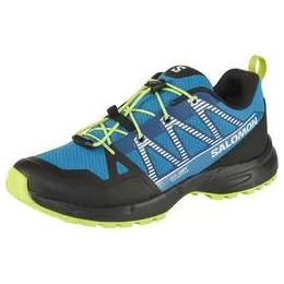 Wanderschuh Salomon "OUTSCAPE WATERPROOF J", Kinder, Gr. 36, mykonos blau, schwarz, acid lime, Synthetik, Textil, Schuhe Wanderschuh, wasserdicht