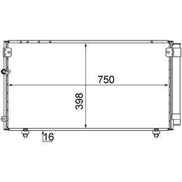 Mahle Kondensator, Klimaanlage ac606000s f&uuml;r TOYOTA