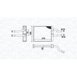 MAGNETI MARELLI W&auml;rmetauscher, Innenraumheizung 350218500000 f&uuml;r ALFAROME/Fiat/LANCI