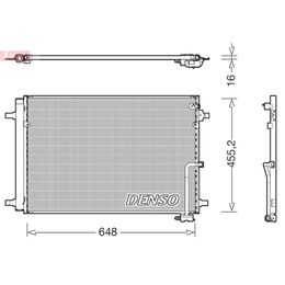 DENSO Kondensator, Klimaanlage dcn02042 f&uuml;r VAG