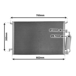 Van Wezel Kondensator, Klimaanlage 47015058 f&uuml;r SAAB