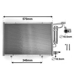 Van Wezel Kondensator, Klimaanlage 18005615 f&uuml;r Ford