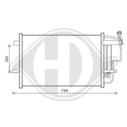 DIEDERICHS Kondensator, Klimaanlage dcc1676 f&uuml;r MAZDA