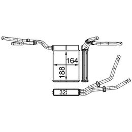 Mahle W&auml;rmetauscher, Innenraumheizung ah199000s f&uuml;r Ford Volvo MAZDA
