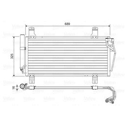 Valeo Kondensator, Klimaanlage 814456 f&uuml;r MAZDA
