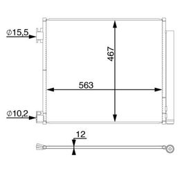 Mahle Kondensator, Klimaanlage ac78000s f&uuml;r RENAULT NISSAN