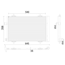 Mahle Kondensator, Klimaanlage BEHR HELLA SERVICE *** PREMIUM LINE ac938000p f&uuml;r Citro&euml;n/Peugeot