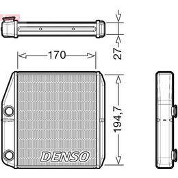 DENSO W&auml;rmetauscher, Innenraumheizung drr09101 f&uuml;r Fiat