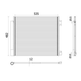 Mahle Kondensator, Klimaanlage ac944000p f&uuml;r RENAULT NISSAN