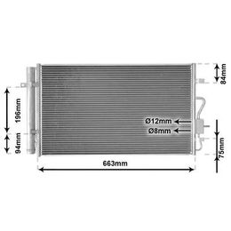 Van Wezel Kondensator, Klimaanlage 37015710 f&uuml;r Opel
