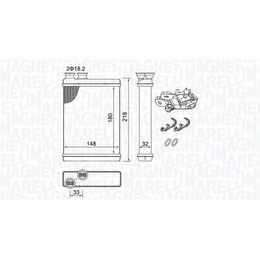 MAGNETI MARELLI W&auml;rmetauscher, Innenraumheizung 350218515000 f&uuml;r Citro&euml;n/Peugeot