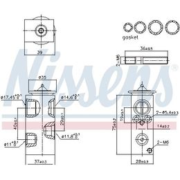 NISSENS Expansionsventil, Klimaanlage 999427 f&uuml;r PEUGEOT