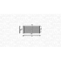 MAGNETI MARELLI Kondensator, Klimaanlage 350203807000 f&uuml;r Opel
