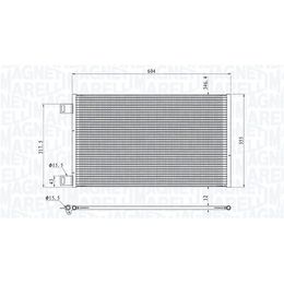 MAGNETI MARELLI Kondensator, Klimaanlage 350203860000 f&uuml;r Mercedes RENAULT