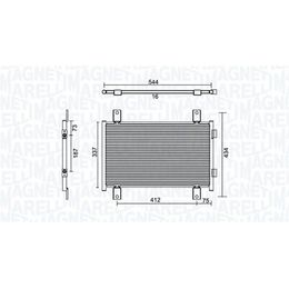 MAGNETI MARELLI Kondensator, Klimaanlage 350203895000 f&uuml;r ALFAROME/Fiat/LANCI Citro&euml;n/Peugeot