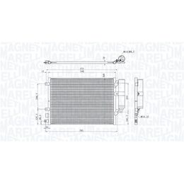 MAGNETI MARELLI Kondensator, Klimaanlage 350203893000 f&uuml;r DACIA RENAULT