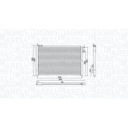 MAGNETI MARELLI Kondensator, Klimaanlage 350203937000 f&uuml;r HONDA